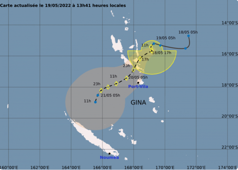 La dépression tropicale Gina va apporter beaucoup de pluies | Les ...
