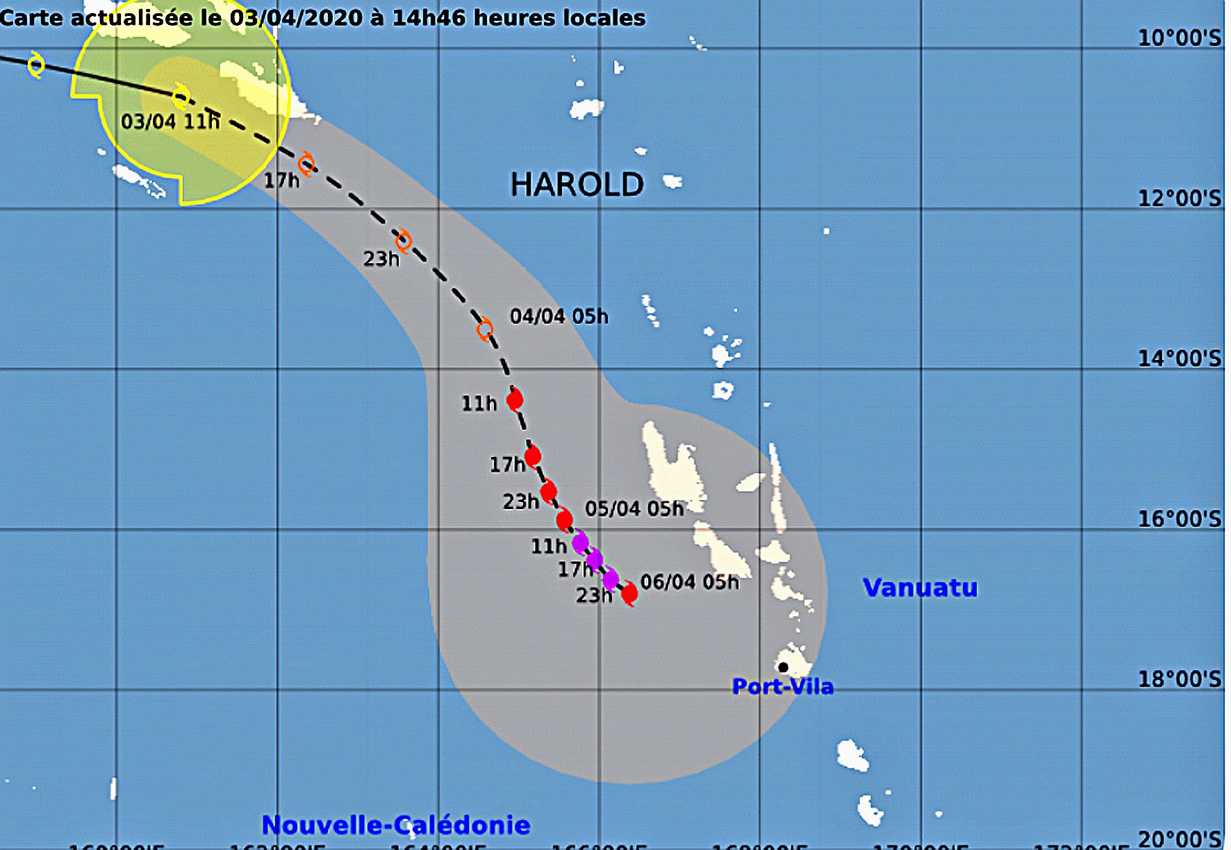 La dépression tropicale Harold devrait épargner le Caillou | Les ...